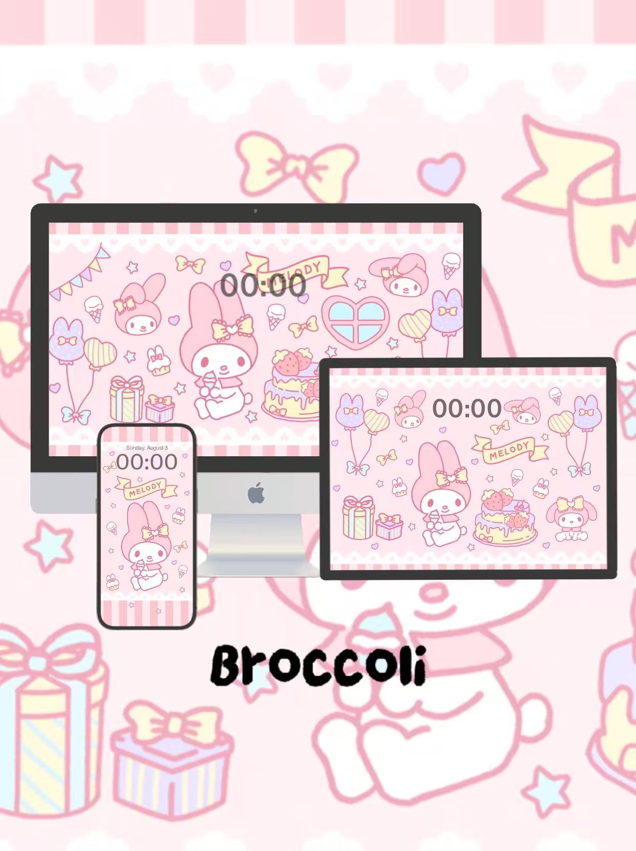 "My Melody: Dreamy Ice Cream Day 🌸🍧"Phone / ipad / pc wallpaper（137 ...