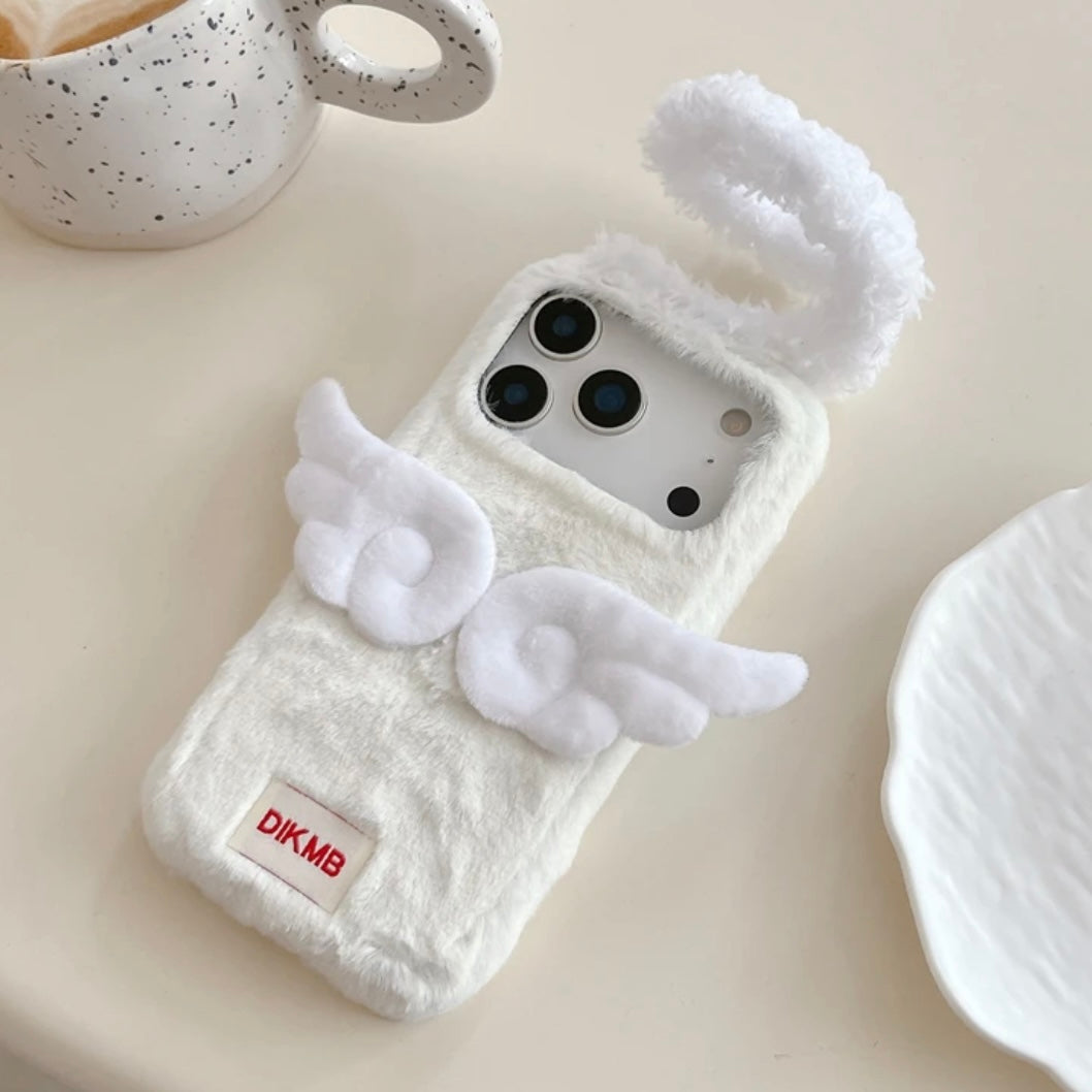 Furry phone case with white angel wings 🪽🫧Phone Case (No Shipping Cost ...